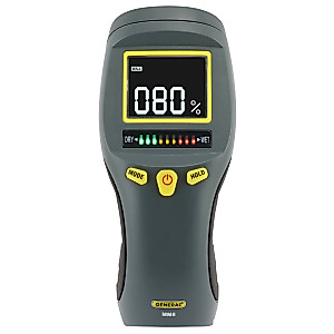 General Tools LCD Moisture Meter #MM8 - Leak and Humidity Detector & Etekcity Infrared Thermometer 774, Digital Temperature Gun for Cooking, Non Contact Electric Laser IR Temp Gauge, Yellow