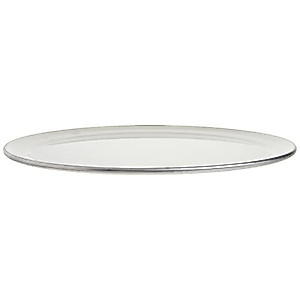 Winco 11 Inch Aluminum Winware Pizza Tray with Wide Rim