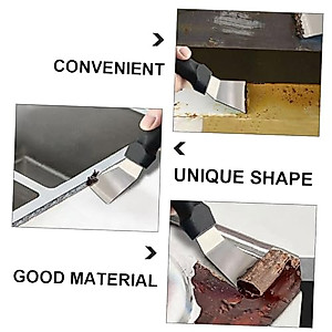 PRETYZOOM 4pcs Cleaning Blade Tools Razor Floor Scraper Tile Floor Scrapers Glue Tile Adhesive Removal Paint Squeegee Jar Opener Tool Floor Tile Cleaning Scraper Cement Stainless Steel Black