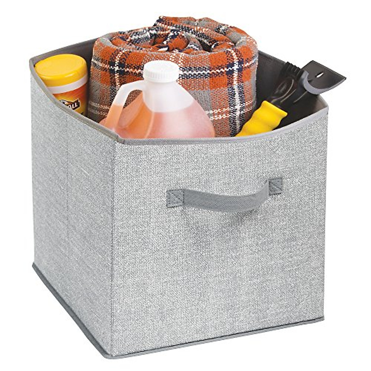 InterDesign Aldo Fabric Closet Storage Organizer Cube for Toys, Sweaters, Accessories - Gray