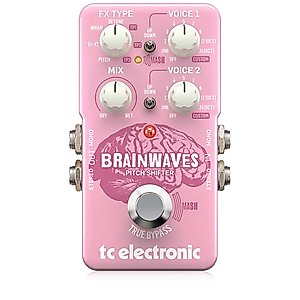 TC Electronic BRAINWAVES PITCH SHIFTER Exceptional Pitch Shifter with Studio-Grade Algorithms, 4 Octave Dual Voices and Groundbreaking MASH Footswitch