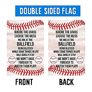 LHMUYUCQ Baseball Mom Home Decoration Garden Yard Flags Sign for Indoor and Outdoor Polyester Flag Double Sided 12 x 18 Inch