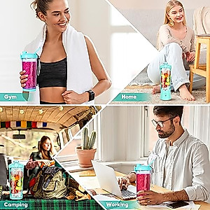 AXNCVFVR Portable Blender 20oz,with Travel Lid Corded BPA-Free,usb Rechargeable Personal Size High Speed Pulse Mode Mixing Juicer,for Shakes and Nut, Juice, Vegetables Baby Food