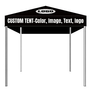 SOSITE Custom Logo Pop Up Canopy Tent for Trade Show with Roof-10x10