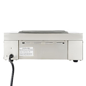 Barbecue Electric Grill, Commercial and Family Use Griddle with Detachable Grill Mesh, BBQ Grill for Grilled Cheese, Hot Dogs, Corn, Fish, Steak, 1500W, 110V