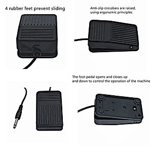 Foot Pedal Switch Power Supply,Switch Pedal Control with 5'ft Clip Cord and Standard 1/4 Phono Plug for Power Supply Machine Supplies Kit
