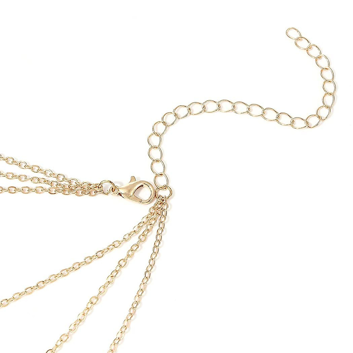 Cosydays Boho Pearl Body Chain Gold Layered Chest Chains Necklace Belly Chain Beach Bikini Chains Waist Nightclub Body Chain Jewelry for Women