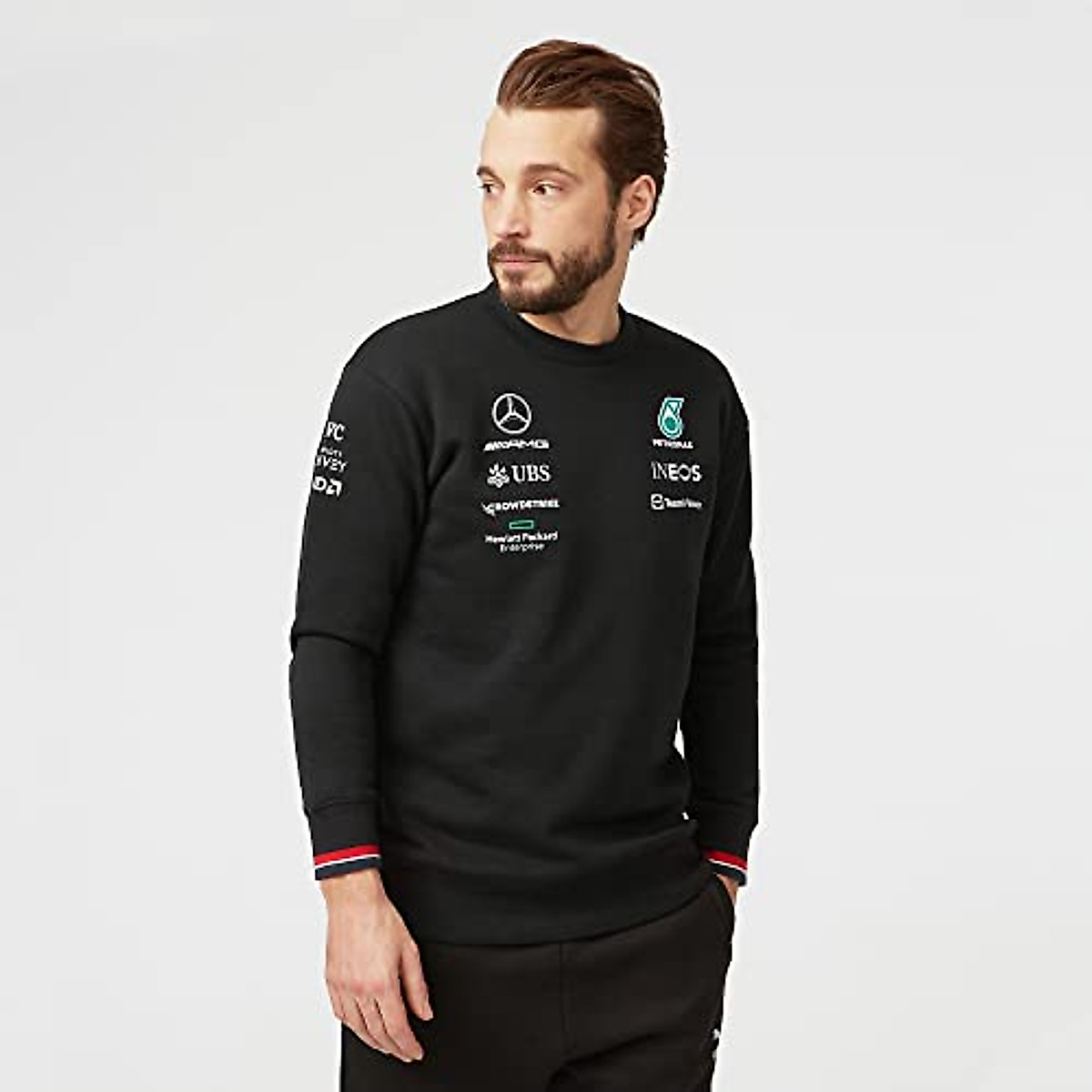 Mercedes AMG Petronas Formula One Team - Official Formula 1 Merchandise - 2022 Team Sweatshirt - Black - XL