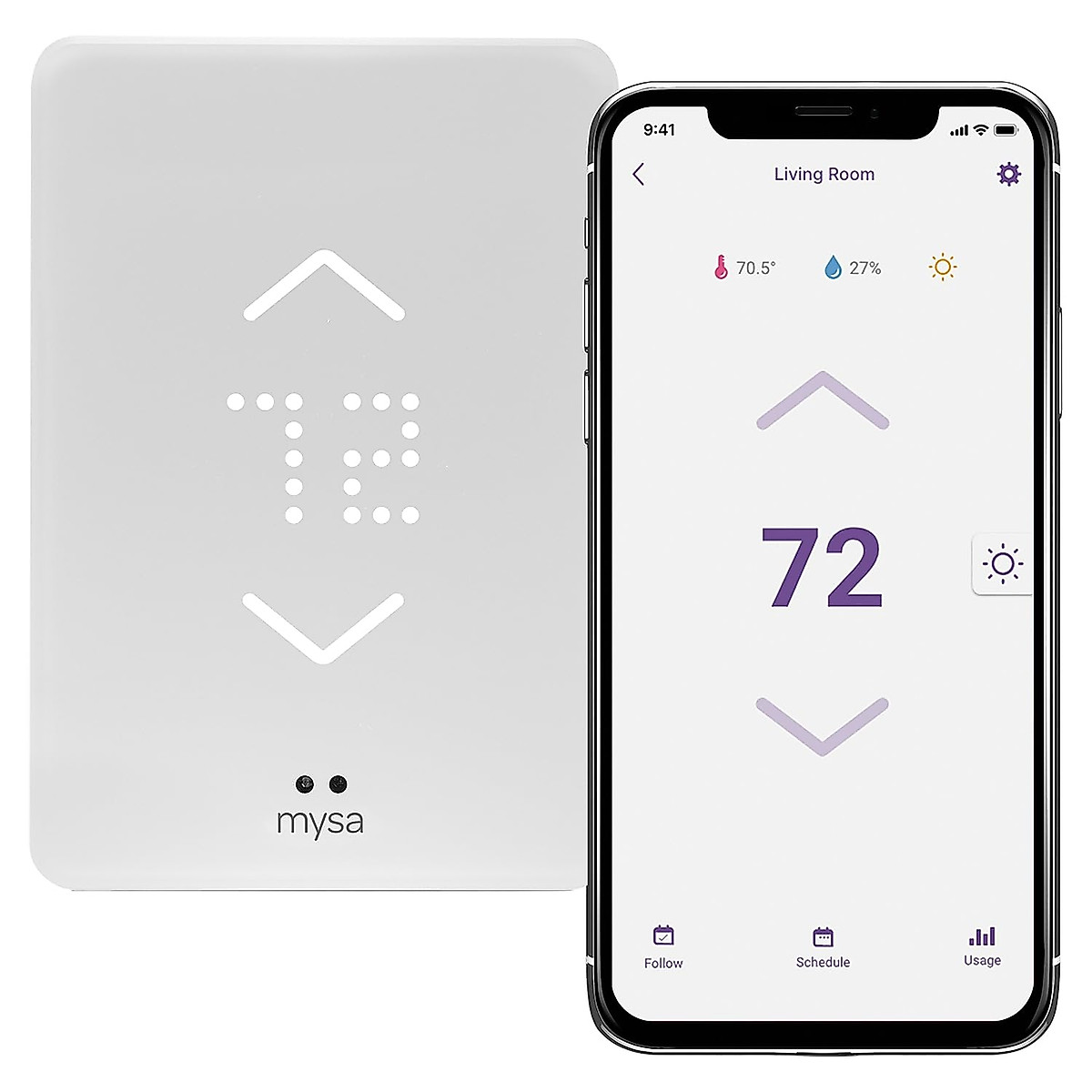 Mysa Smart Thermostat for Electric Baseboard and in-Wall Heaters V2 | Connects with Smart Devices, Control Remotely, Pairs with WiFi or NFC, Easy Connection & Setup, Energy Saving