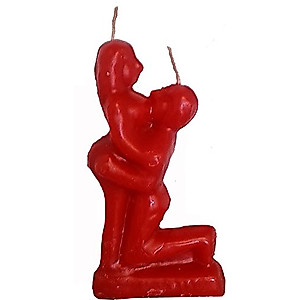 Red 5.75" Inch Domination Candle Kit with Man & Woman. Spells and Rituals - Kit Vela Dominación con Hombre y Mujer para Rituales y Hechizos.