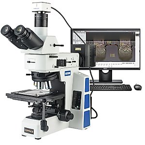 KOPPACE 153X-1530X Electron Metallographic Microscope Light and Dark Field Lens 6.3 Million Pixels Measuring Camera
