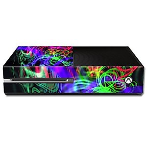 MightySkins Skin Compatible with Microsoft Xbox One - Neon Splatter | Protective, Durable, and Unique Vinyl Decal wrap Cover | Easy to Apply, Remove, and Change Styles | Made in The USA