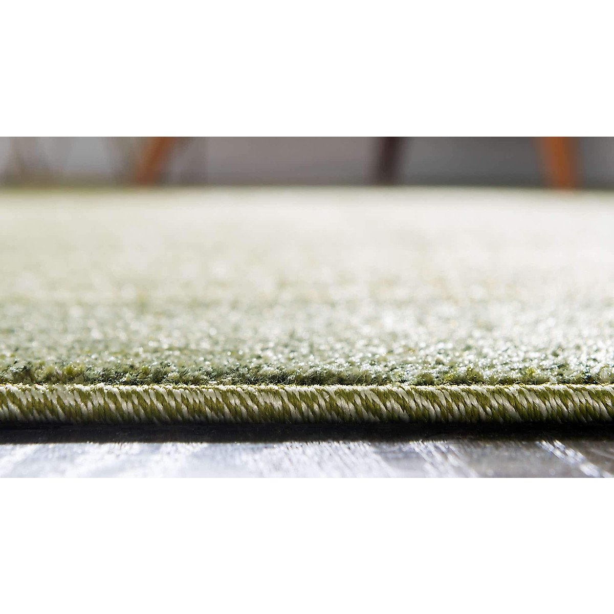 Unique Loom Del Mar Collection Area Rug - Sarah (7' 1" x 10' Rectangle, Light Green/ Ivory)