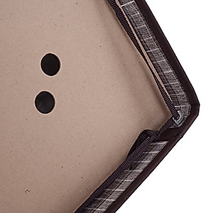 Casart Bamboo Hamper Laundry Basket Folding Double Rectangle Washing Cloth Storage Bag Lid (brown, triangle)