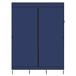 71" Portable Closet Wardrobe Clothes Rack Storage Organizer with Shelf Blue Clothes Storage Organizer Closet ?for Home, Dorm, Garage etc. ?No-Tool Assembly