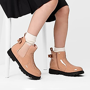 DREAM PAIRS Unisex-Child Sdbo2219k, Pink/Pat, 4 Big Kid