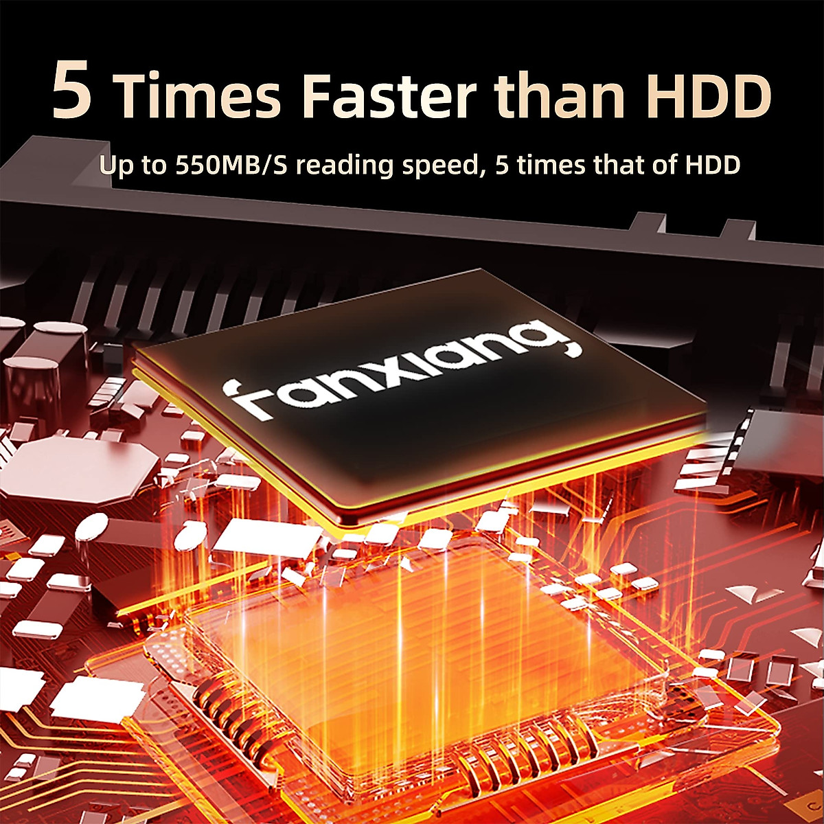 fanxiang S100 SATA III SSD 256GB 2.5" 6Gb/s Internal Solid State Drive 3D NAND TLC, Compatible with Laptop/Desktop for Gaming, IT Pros, Everyday Users