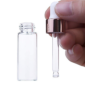 Glass Dropper Bottles,50 Packs Essential Oil Dropper Bottle Clear Glass Vials Sample Dropper Bottle Perfume Cosmetic Liquid Containers With Glass Eye Dropper (5ml)