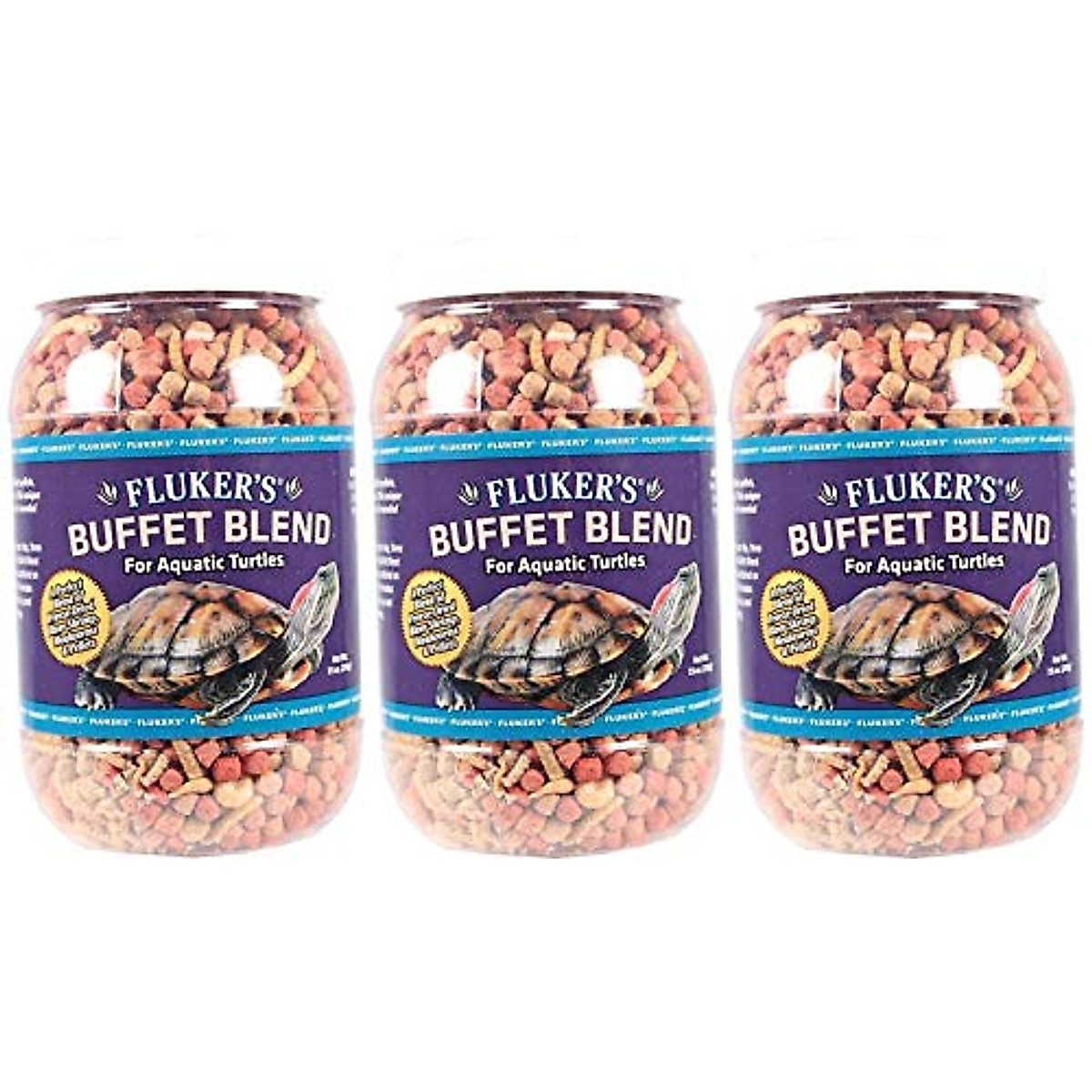 Fluker's Buffet Blend Aquatic Turtle Formula for Pets, 7.5-Ounce (Pack of 3)