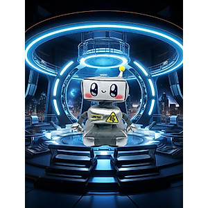 YAUYUOO 15.7inch，Robot Plush Foxy and Boxy Plush Toy, Plush Toy Box (Black)!