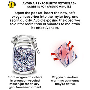 30pcs Mylar Bags for Food Storage with Oxygen Absorbers - Extra Thick 14.8 Mil - 1 Gallon Mylar Bags with Oxygen Absorbers 400cc- Ziplock Resealable Bolsas Mylar con absorbentes - Mylar Bag 1 Gallon