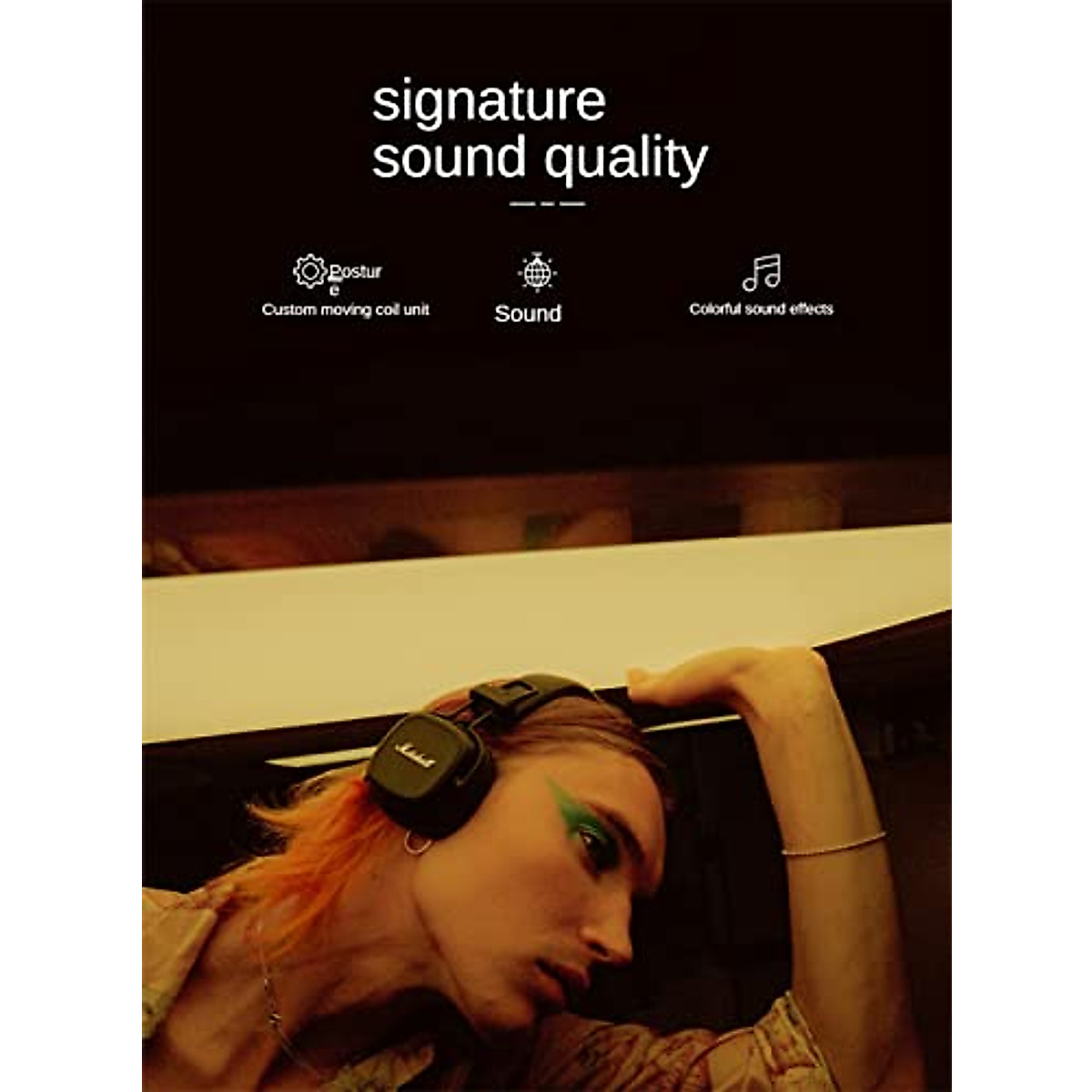 Lmminer Active Noise Cancelling Over-Ear Headphones Wireless Hi-Fi Stereo Bluetooth 5.0 Foldable Music Headset with Mic, Apt-X Low Latency, Apt-X HD, 30H Playtime,Brown