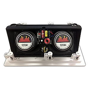 5252AC Silver Ticket in-Ceiling Speaker with Pivoting Full Speaker Adjustable Angle Woofers and Tweeter (Dual 5.25 Inch in-Ceiling Center Channel) Ceiling ONLY