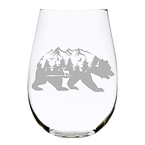Bear stemless wine glass, 17 oz. (B2)