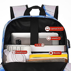 YAMTION School Backpack,Classic Cute Bookbag Men and Teen Boy Schoolbag with USB Charging Port for High School College Office Work Travel