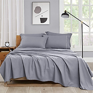 Bedsure Satin Sheets - Grey Satin Sheets Queen Size for Hair and Skin, Gifts for Women