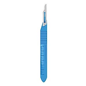 MedBlades 10 Sterile Disposable Scalpels for Craft, Dermaplaining, Dermatology, Laboratory, Biology, Dissection, Surgical, Dental, Veterinary & More (#15)