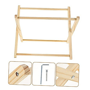 DEPILA 1 Set Mail Wood Newspaper File Basket for Assemble Vinyl Newspapers Rope Record Living DIY Macrame Making Holder Floor Magazine Rack Book Stand Handmade Storage Display Woven Newsstand