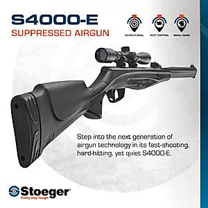 Stoeger S4000-E Combo - .22 Caliber - Black Synthetic with Fiber-Optic Sights & 4 x 32 Scope