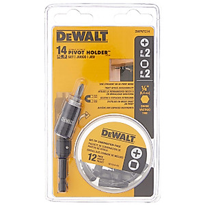 DEWALT Right Angle Attachment, Impact Ready (DWARA120) and DEWALT Pivot Bit Holder Set, 14-Piece (DWPVTC14)