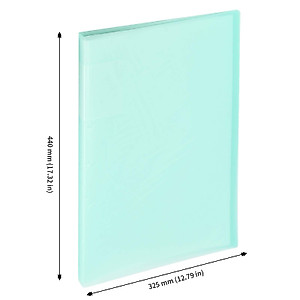 JAPCHET 6 Pack Diamond A3 Painting Storage Book, 180 Clear Pockets Art Portfolio Presentations Folder, Diamond A3 Painting Folder for Artwork (Green, White)