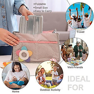 6 in 1 Bottle Cleaning Brush Set with Silicone Bottle Brush, Nipple Brush, Straw Brush, Soap Dispenser, Drying Rack for Baby Bottle and Water Bottle, Space Saving Baby Essentials for Home and Travel