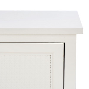 SAFAVIEH Home Collection Haines White 2-Door 1-Shelf Entertainment Media Stand up to 55" Flatscreen TV