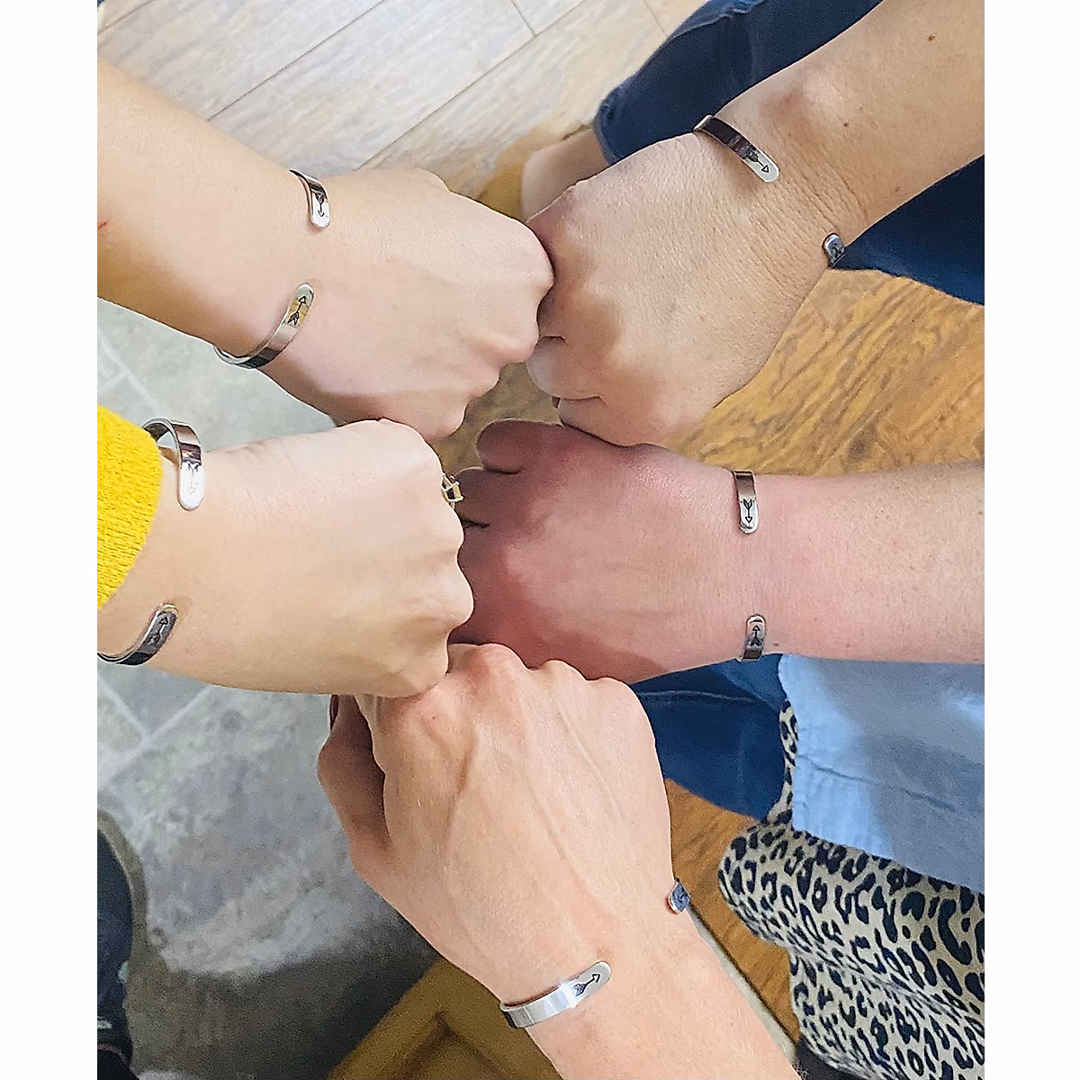 Inspirational Bracelet Cuff Bracelets for Women Stainless Steel Jewelry Bracelets Motivational Bangles Personalized Gifts for Best Friend, Stainless Steel, stainless steel