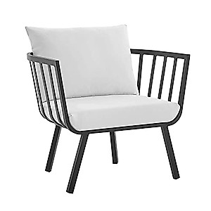 Modway Riverside Outdoor Furniture, Armchair, Gray White