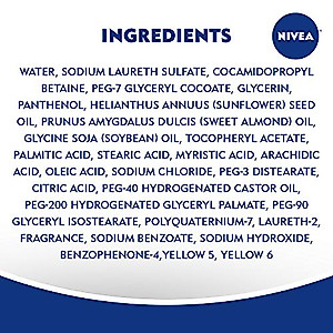 NIVEA Vanilla and Sweet Cream Pampering Body Wash with Nourishing Serum, 20 Fl Oz Bottle