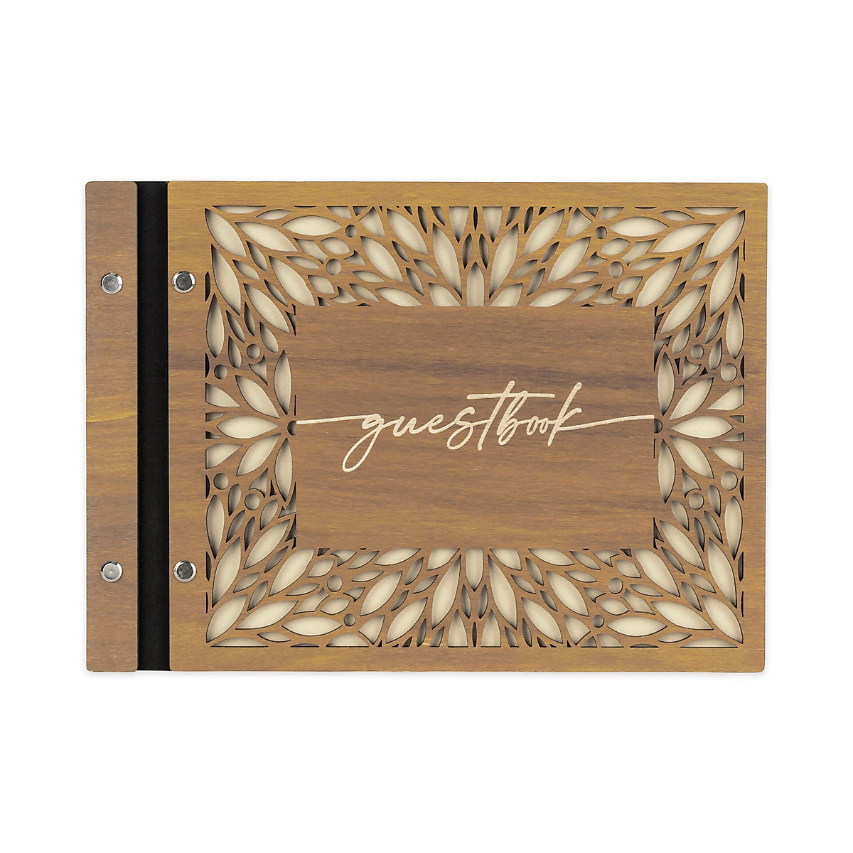 Wooden Wedding Guest Book | Beautiful Wedding Guestbook, Baby Shower, Wedding Favors for Guests | Rustic Wedding Planner & Registry, Wedding Decorations for Reception | Photo Book for Polaroid