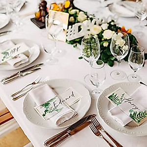 120 Pcs Clear Acrylic Place Cards Acrylic Name Cards Acrylic Table Number Card Blank Acrylic Name Plate Acrylic Seating Chart Cards Sign for Wedding DIY Table Setting Banquet Party (Rectangular Style)