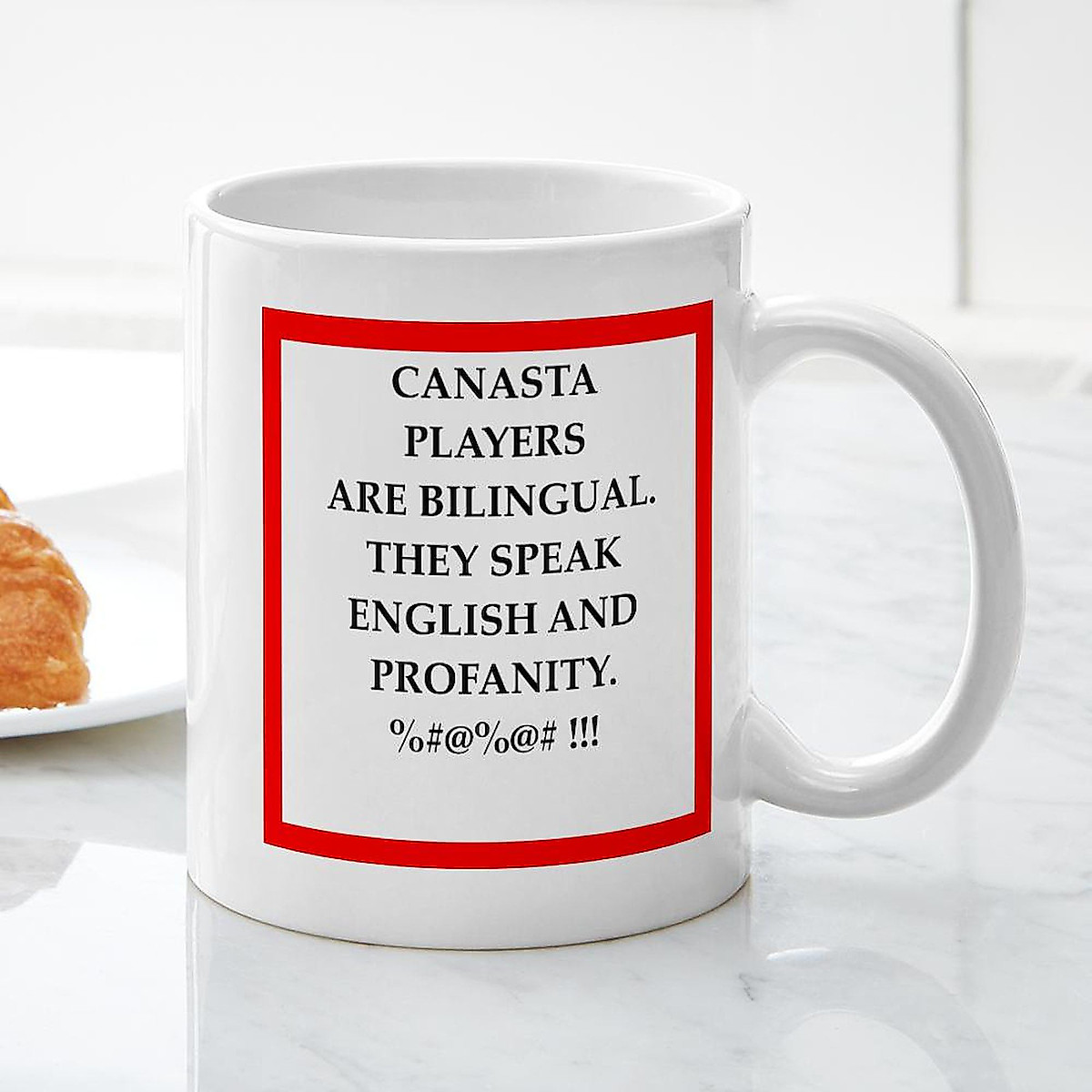 CafePress Canasta Joke Mugs Ceramic Coffee Mug, Tea Cup 11 oz