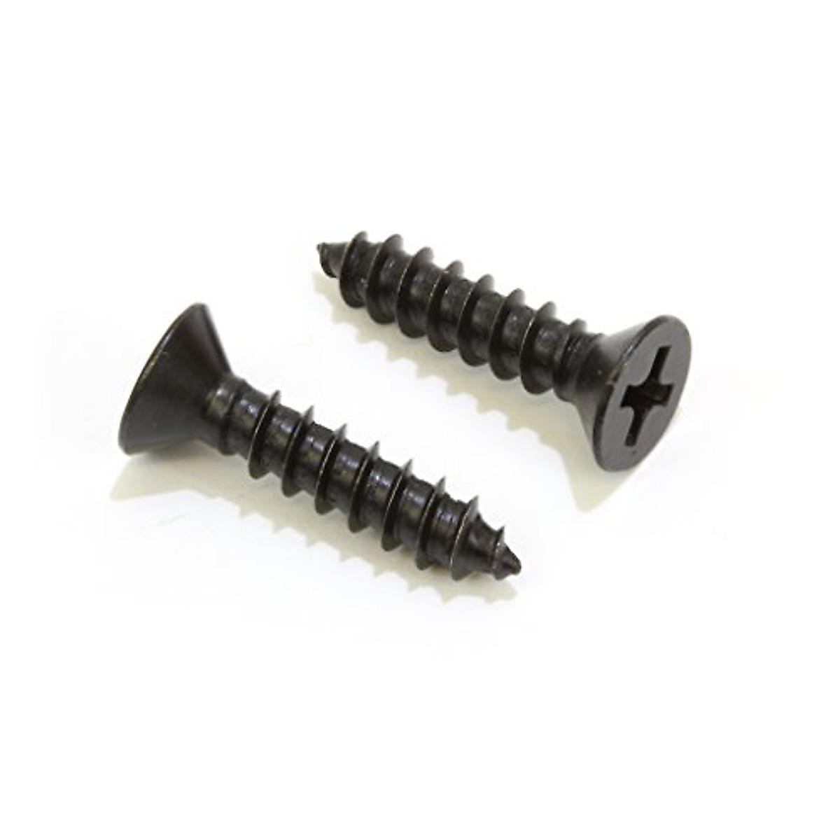 Bolt Dropper 8 x 3/4'' Black Oxide Coated Stainless Flat Head Phillips Wood Screw (100 Pack), 18-8 (304) Stainless Steel Screws Corrosion Resistant Flat Head by Bolt Dropper