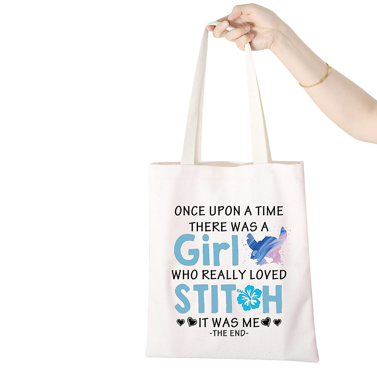 WCGXKO Cartoon Lover Gift There Was A Girl Who Really Loved Cute Themed Tote Bag