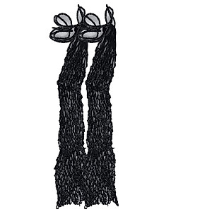 Majestic Ally 2 pcs Ultra Slow Feed 1.5"x1.5" Holes 40” Hay Net for Horses and livestocks (Black)