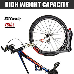 Wallmaster BIKEPAL Swivel Bike Rack, Wall Mounted Bike Storage System, Space Saving for Home and Garage, 2 Pack