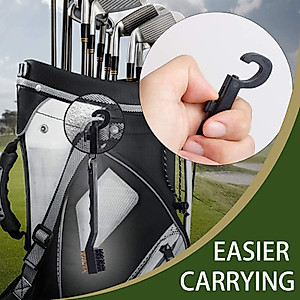 GOLDEAL Pack of 5 Golf Brush and Club Groove Cleaner Set, Golf Club Brush, Golfing Equipment, Accessories for Golf Clubs, Balls, Clothing, Shoes, Golf Aids, Easily Attaches to Golf Bag (5)