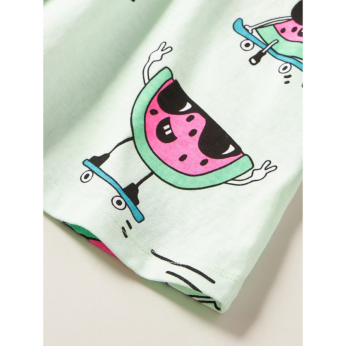 Amazon Essentials Toddler Girls' Knit Short-Sleeve Cinch-Waist Dresses (Previously Spotted Zebra), Pack of 2, Pink Watermelon, 4T