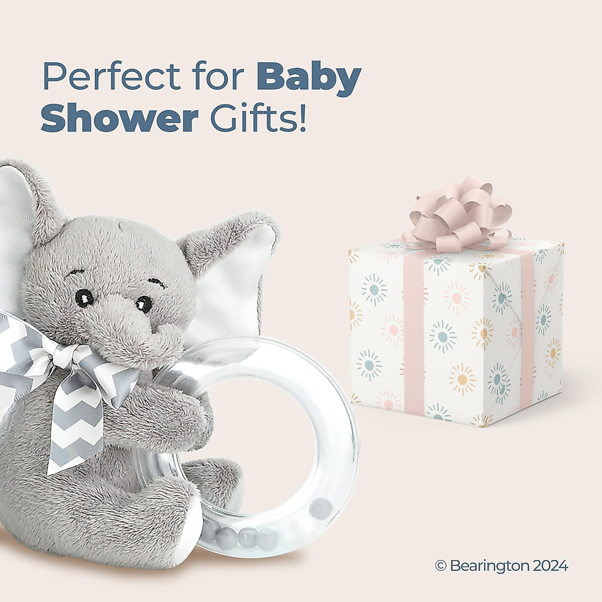 Bearington Lil' Spout The Baby Elephant Stuffed Animal, 5.5 Inch Plush Elephant